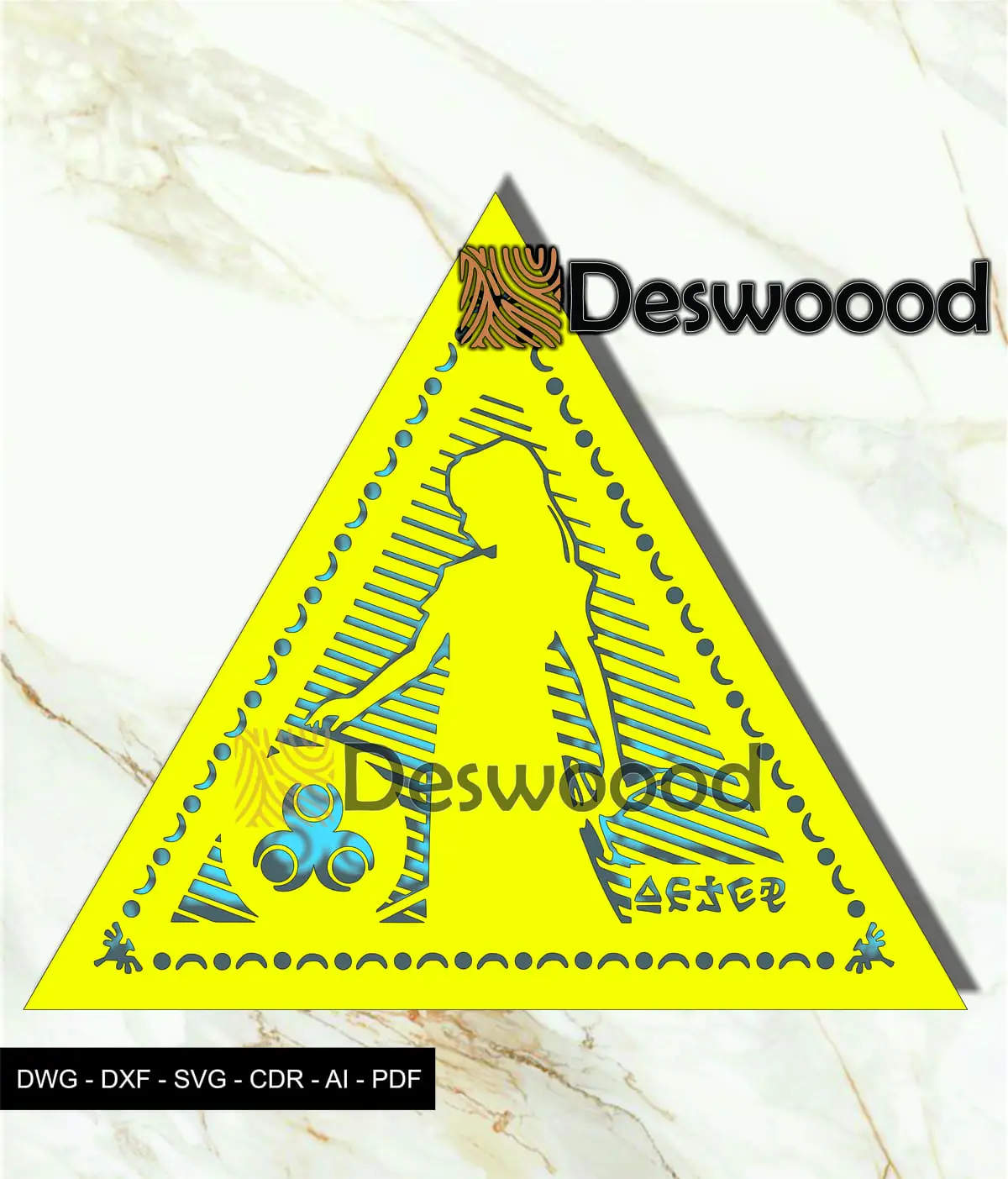 Triforce Princesa Zelda corte laser - SVG, DXF, DWG,